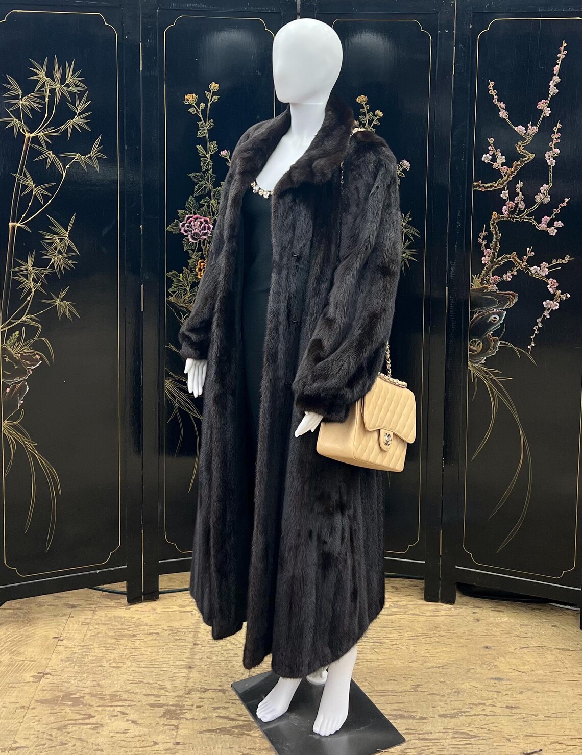 Vintage 1992 Hudson's Fur Salon Beautiful Full Length Luxurious Silky ...
