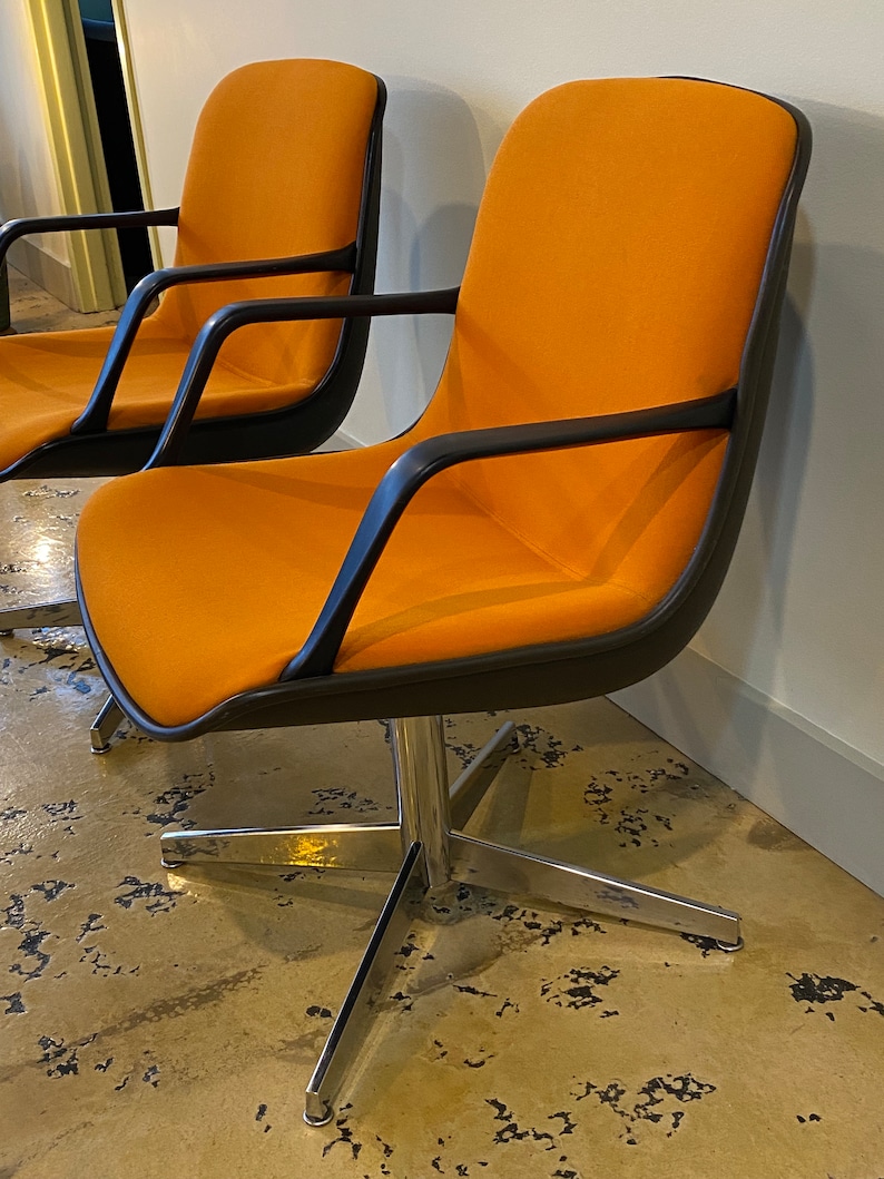 Pair of Executive Steelcase Office Desk Arm Chairs Inspired by Pollock ...