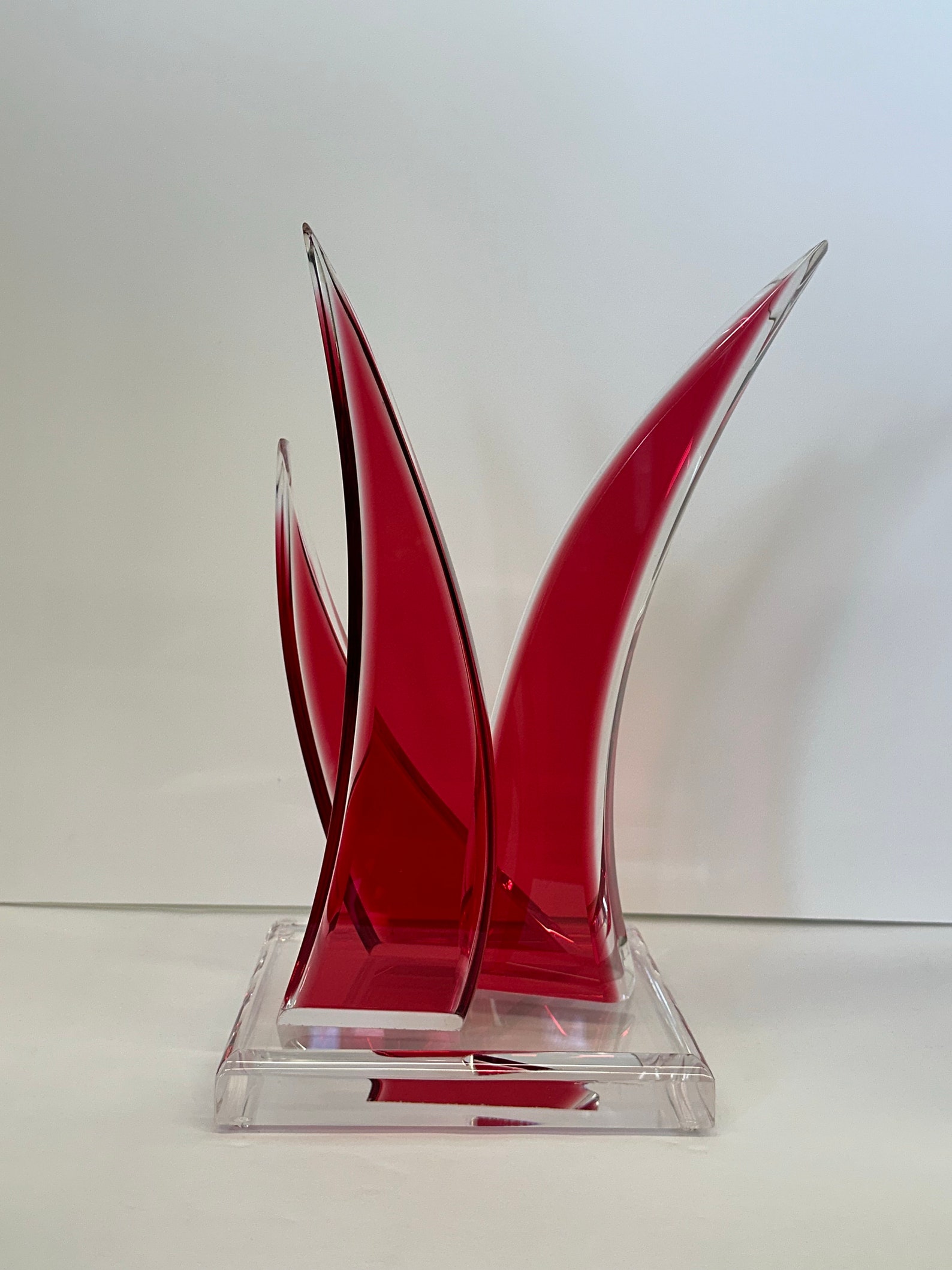 Signed David Muniz Acrylic/lucite Sculpture Art Piece in Transparent ...