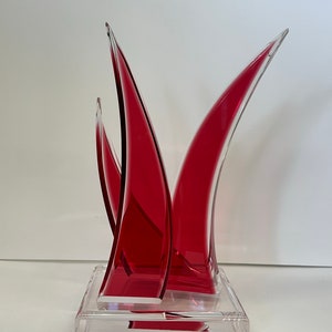 Signed David Muniz Acrylic/lucite Sculpture Art Piece in Transparent ...