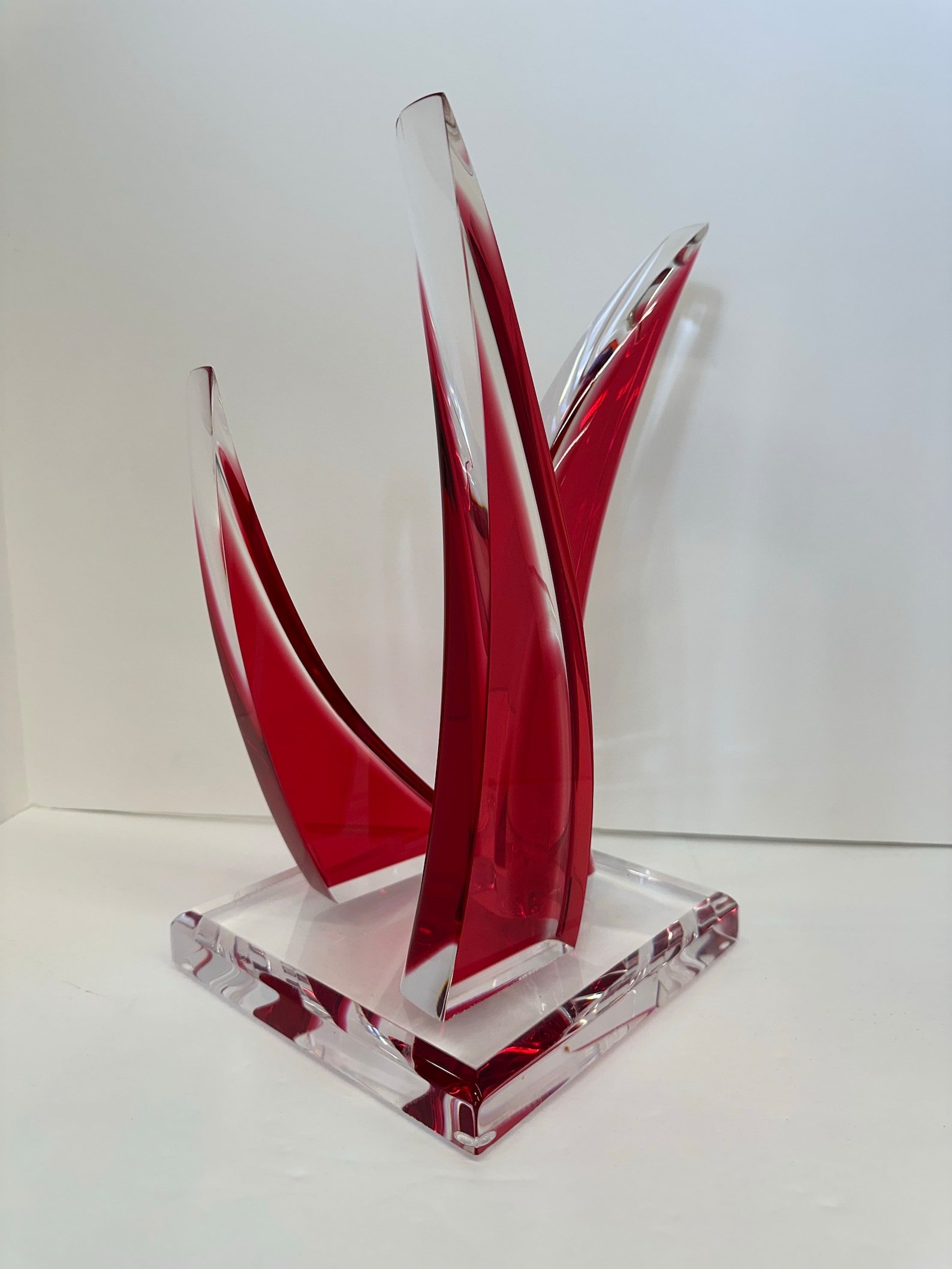 Signed David Muniz Acrylic/lucite Sculpture Art Piece in Transparent ...