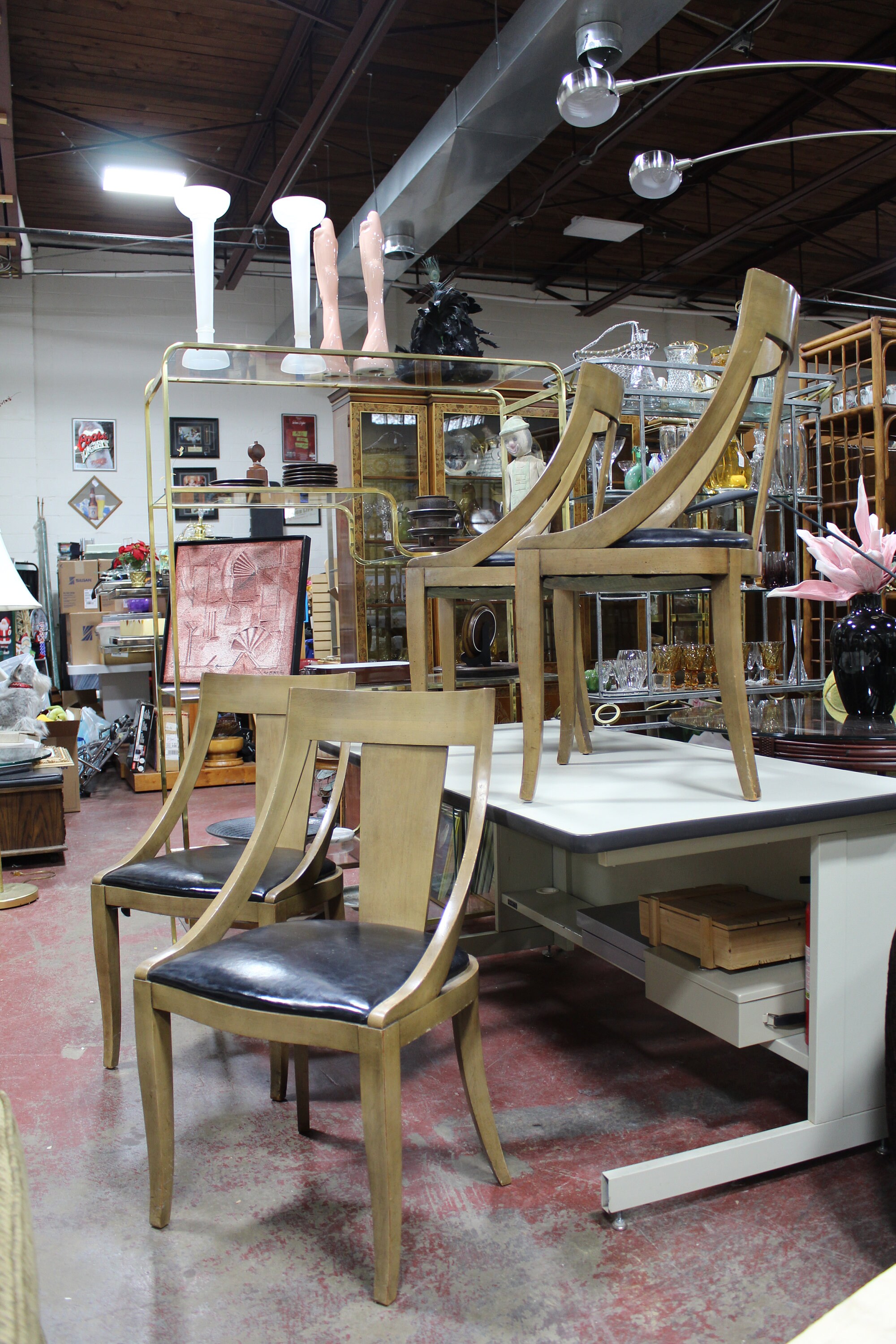 Mid Century Modern Spoon Back Dining Chairs in the Style of Edward ...