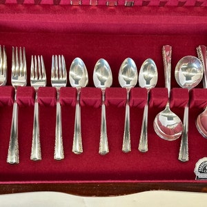 Holmes & Edwards 'may Queen' Collection Full Service Flatware Set - 52 Pieces in Box - Etsy