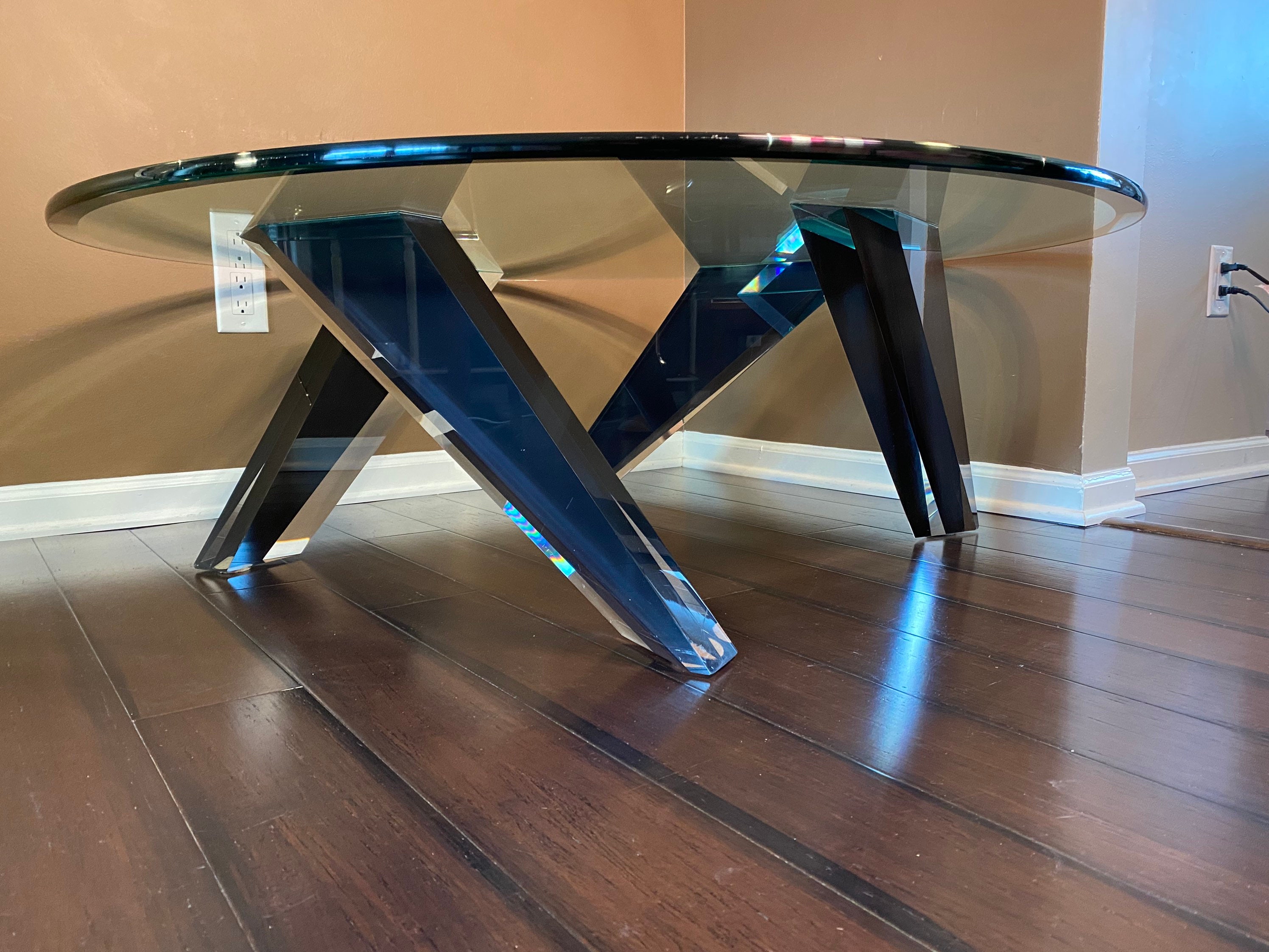 Shlomi Haziza Mid Century Vintage Facetted Lucite/acrylic Clear to ...