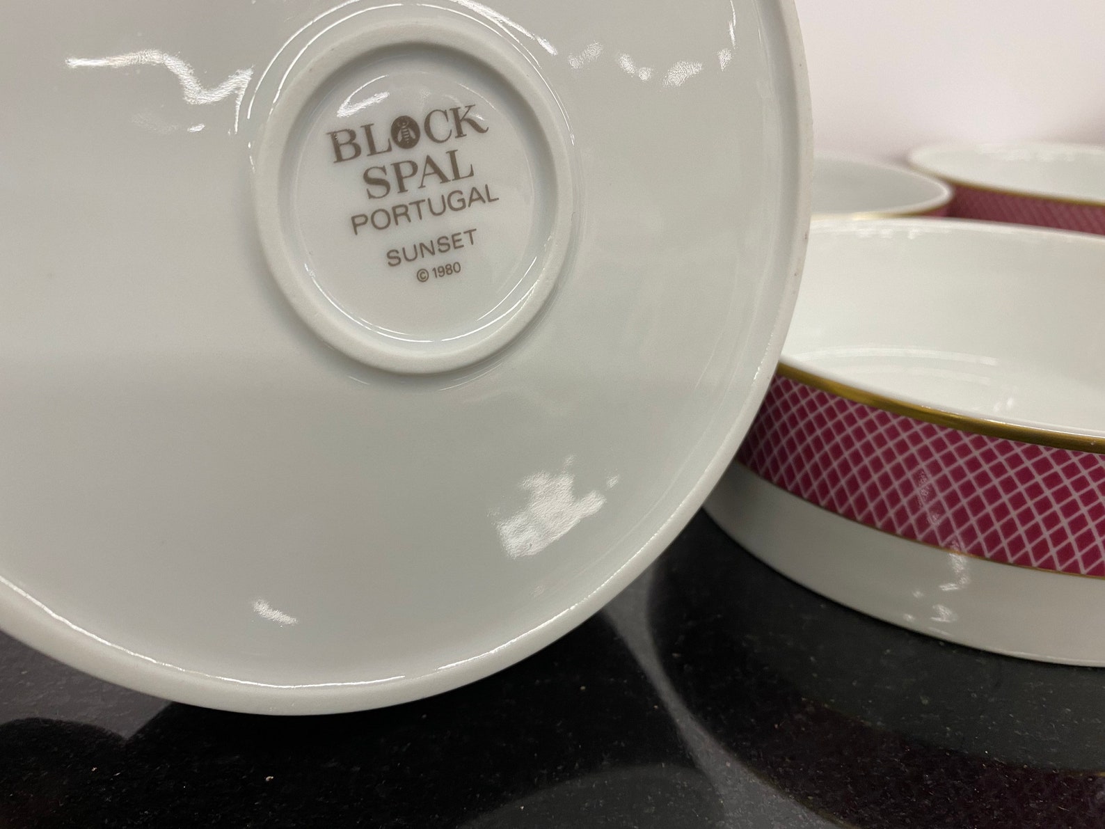 Block Spal Portugal Vintage 1980 Sunset Set of 10 Coupe Cereal | Etsy