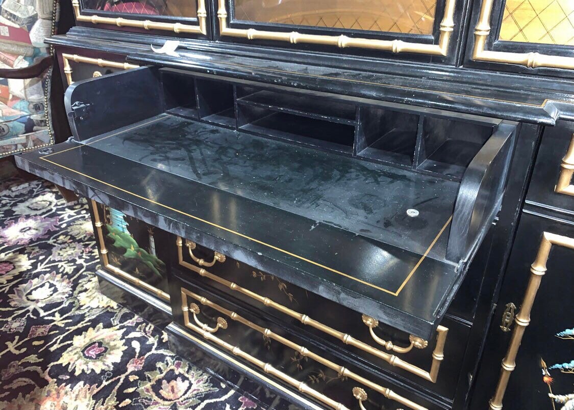 Jasper Chinoiserie China Cabinet With Desk - Etsy