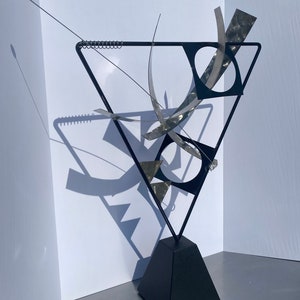 Large Industrial Contemporary Stainless Steel Abstract Contemporary ...