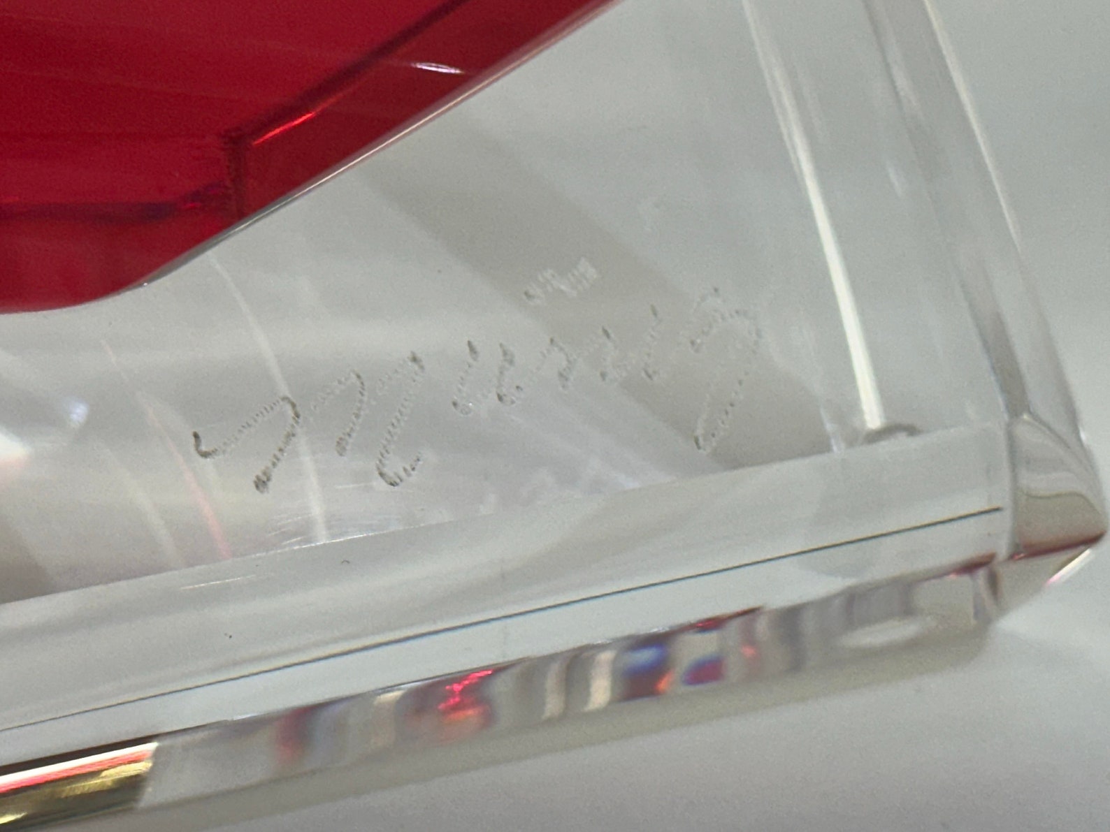 Signed David Muniz Acrylic/lucite Sculpture Art Piece in Transparent ...