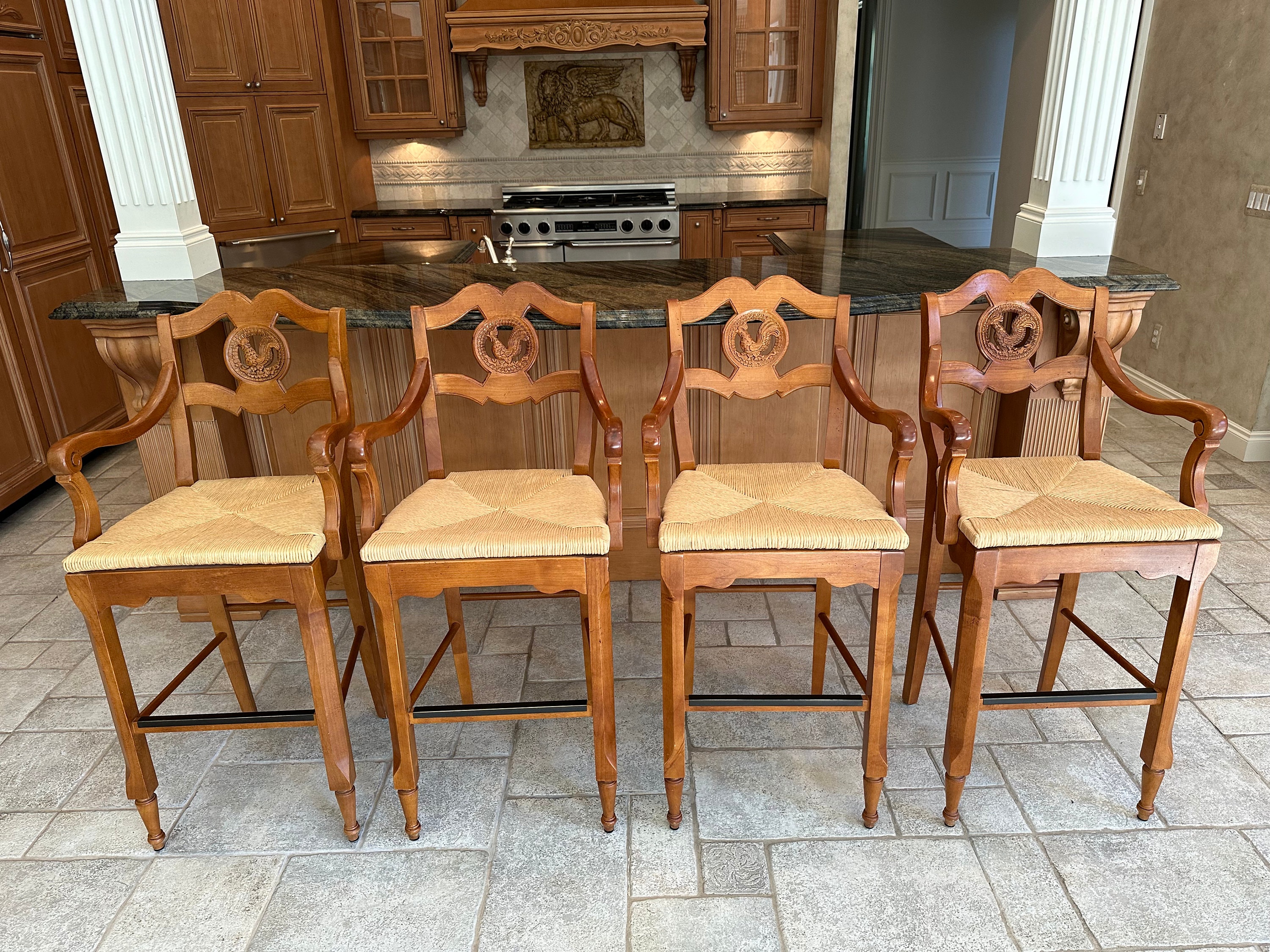 French country bar stools with rush seats store