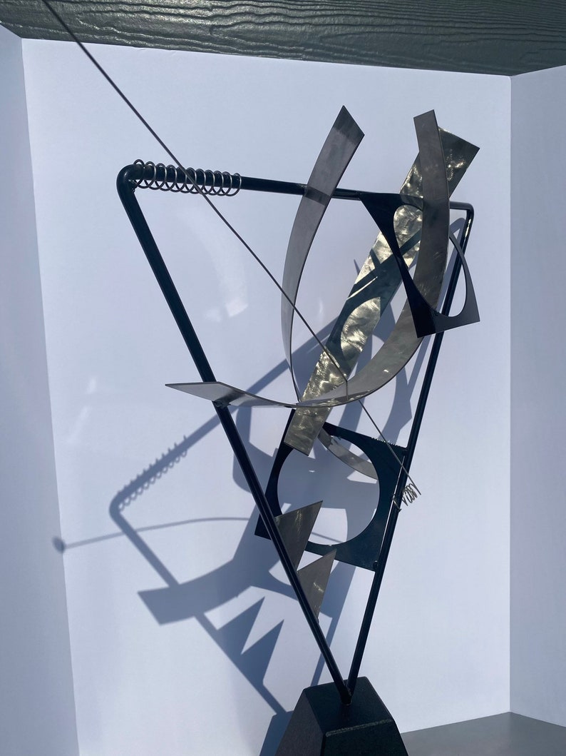 Large Industrial Contemporary Stainless Steel Abstract Contemporary ...
