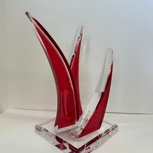 Signed David Muniz Acrylic/lucite Sculpture Art Piece in Transparent ...