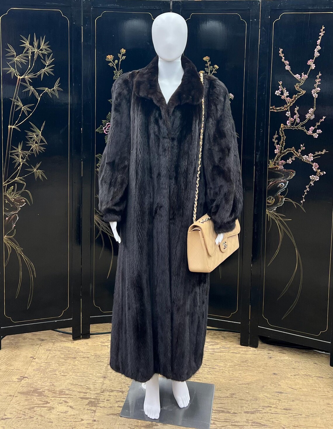 Vintage 1992 Hudson's Fur Salon Beautiful Full Length Luxurious Silky ...