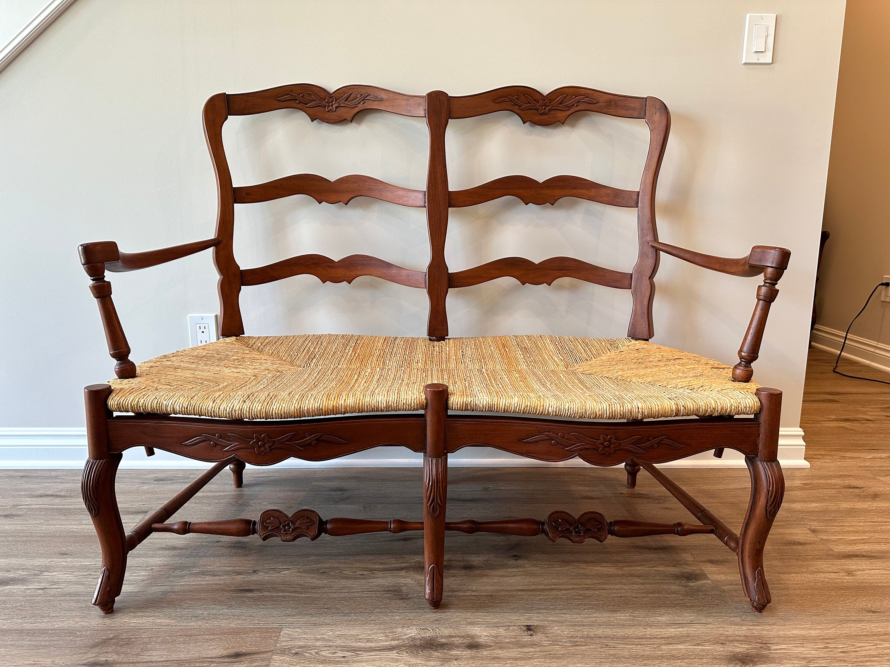 Pierre Deux Louis XV Rush Settee – Made in the Philippines - Etsy