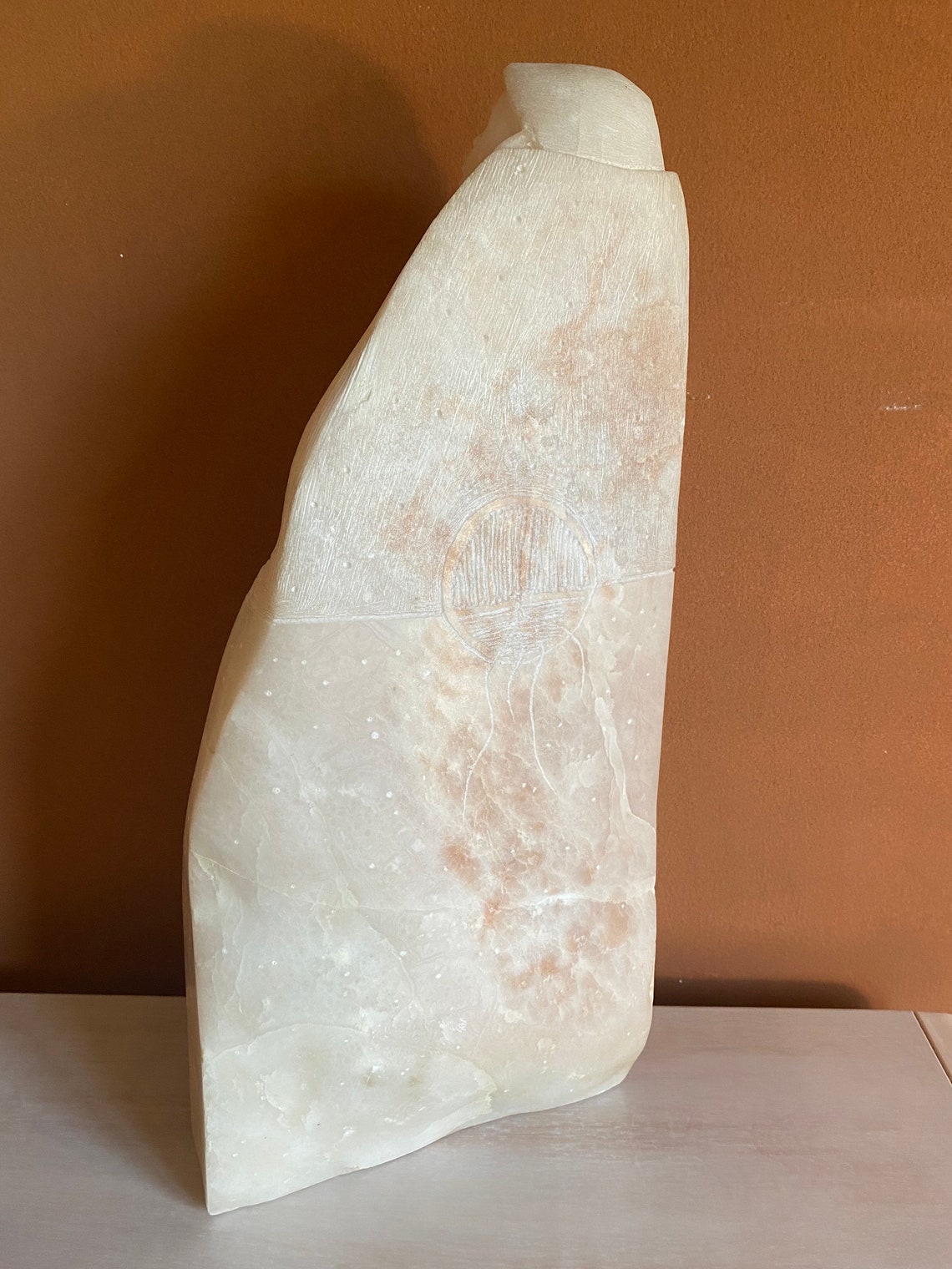 Navajo Artist Alabaster Sculpture Native American Indian Woman Signed ...