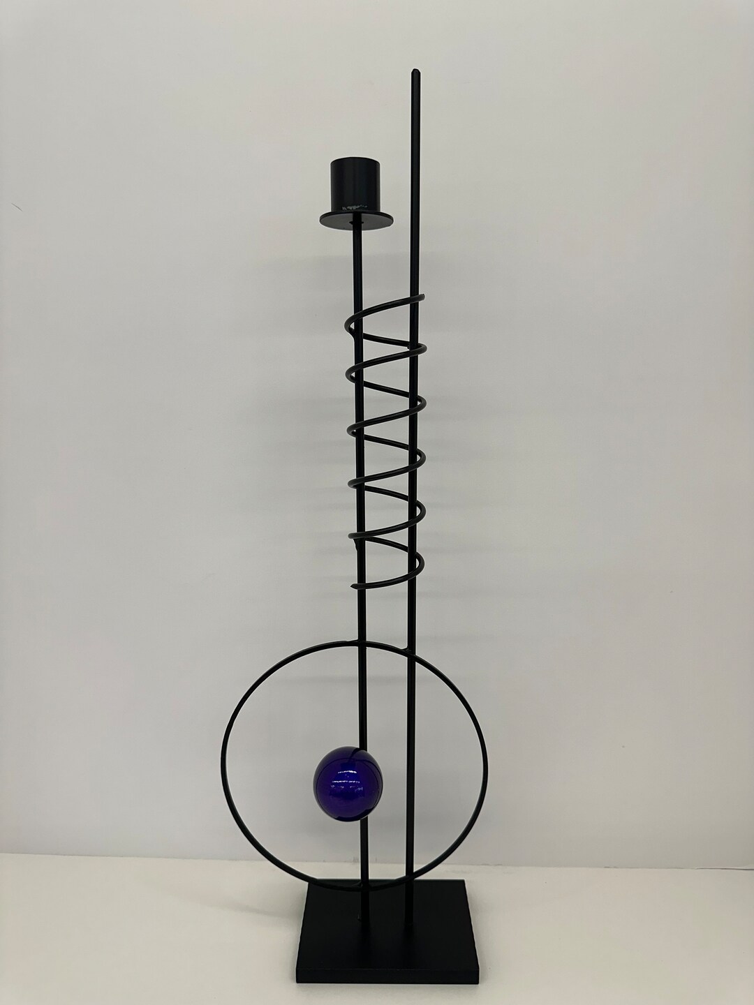 Rick Martin 1997 Signed Handcrafted Memphis Design Pop Art Candlestick ...