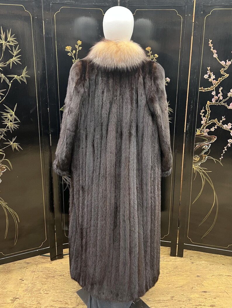 Gorgeous Vintage Full Length Luxurious Chocolate Brown Mink Fur Coat ...