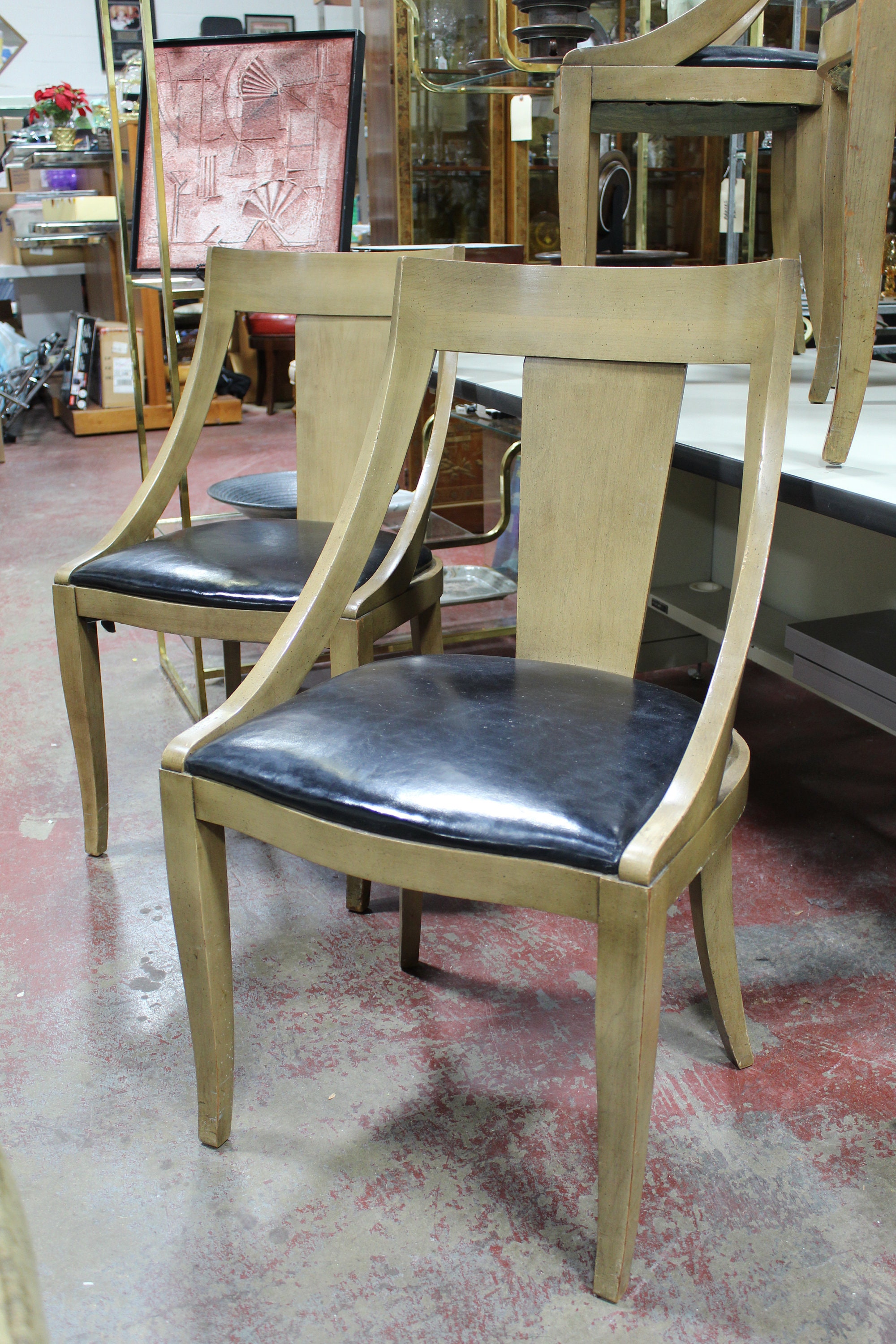 Mid Century Modern Spoon Back Dining Chairs in the Style of Edward ...