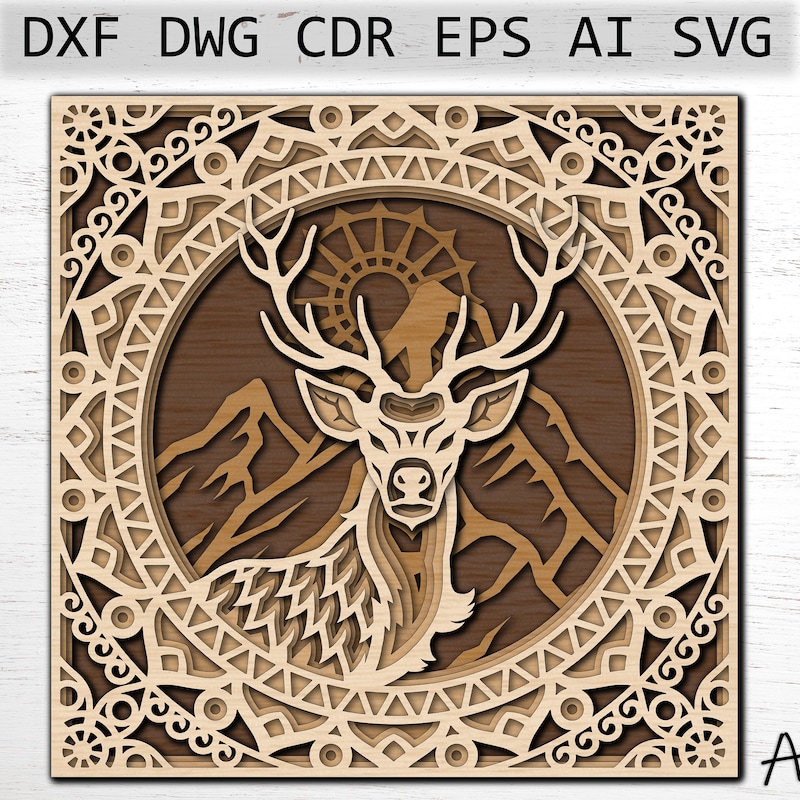 Deer Head Svg - Etsy