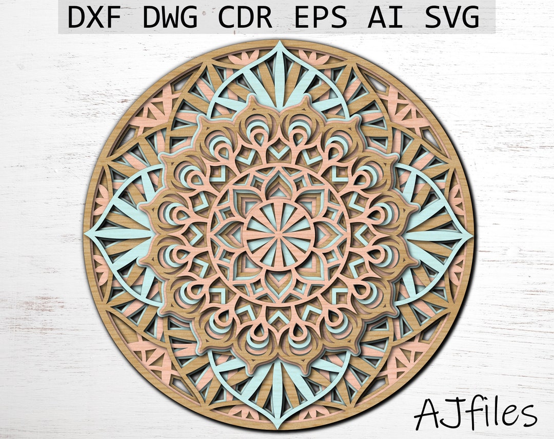 Mandala Digital File, Laser Cut File, Digital File Download, Diy Crafts ...