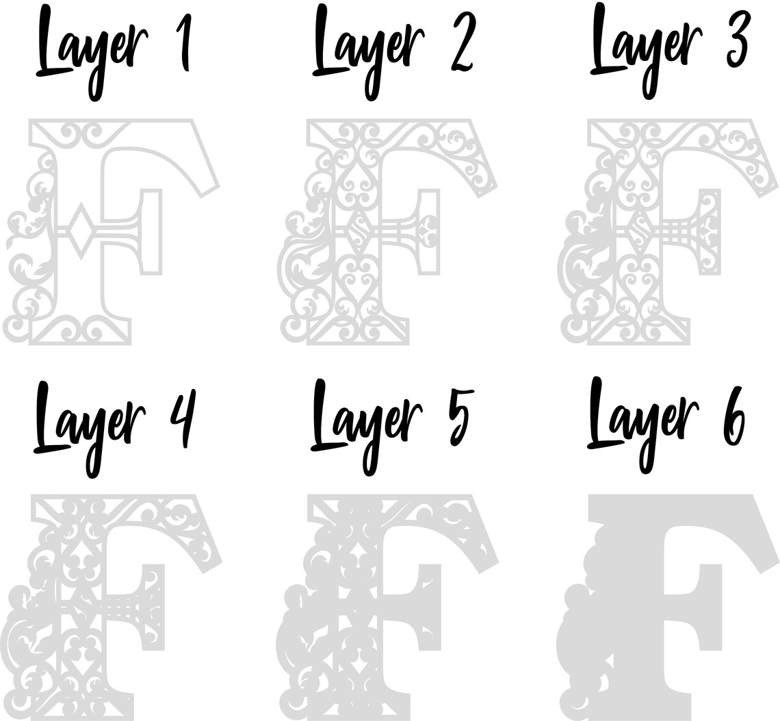 Letter F Digital File Laser Cut File Digital File Download - Etsy