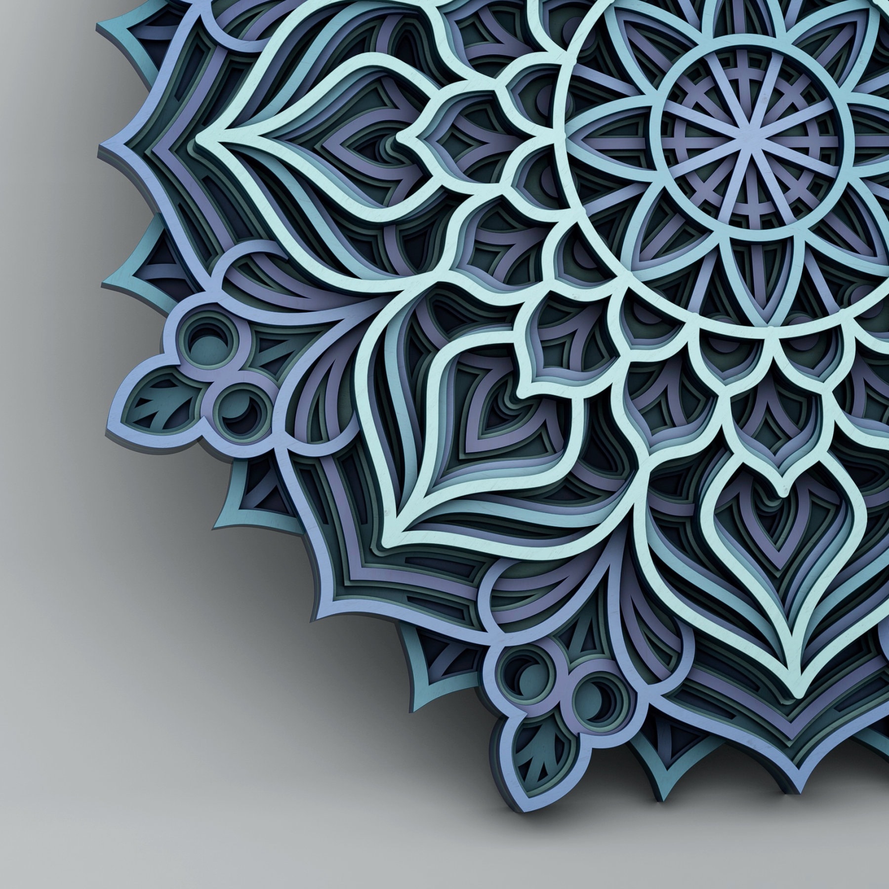 Layered Mandala SVG 3d Mandala SVG Files for Cricut Laser - Etsy