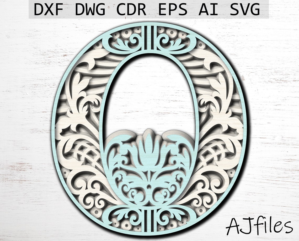 Letter O Svg Laser Cut File Digital File Download Alphabet - Etsy New ...