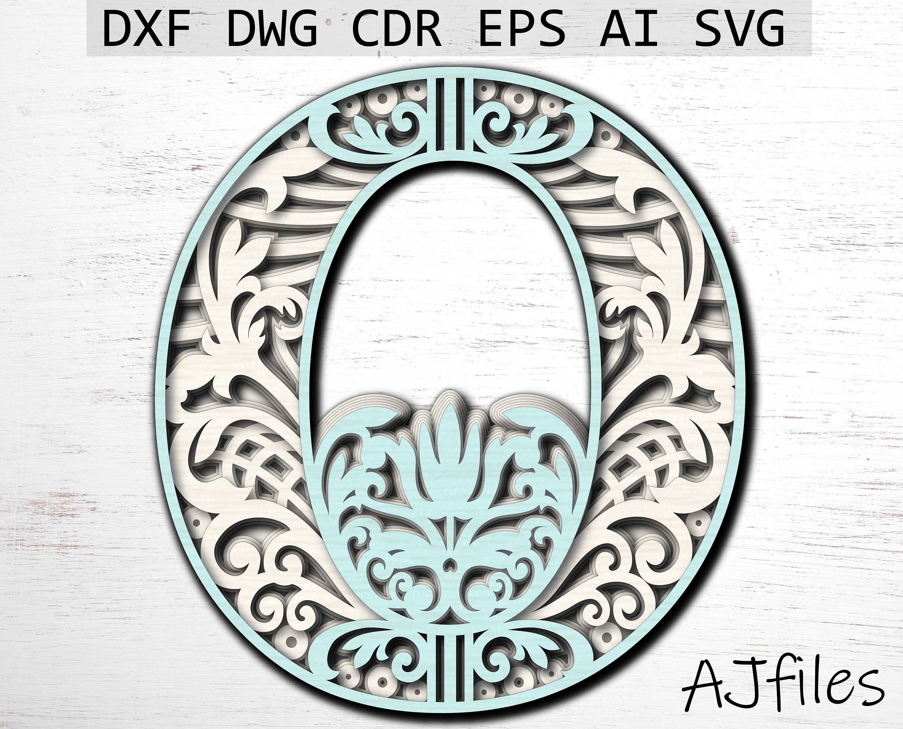 Letter O Svg Laser Cut File Digital File Download Alphabet - Etsy