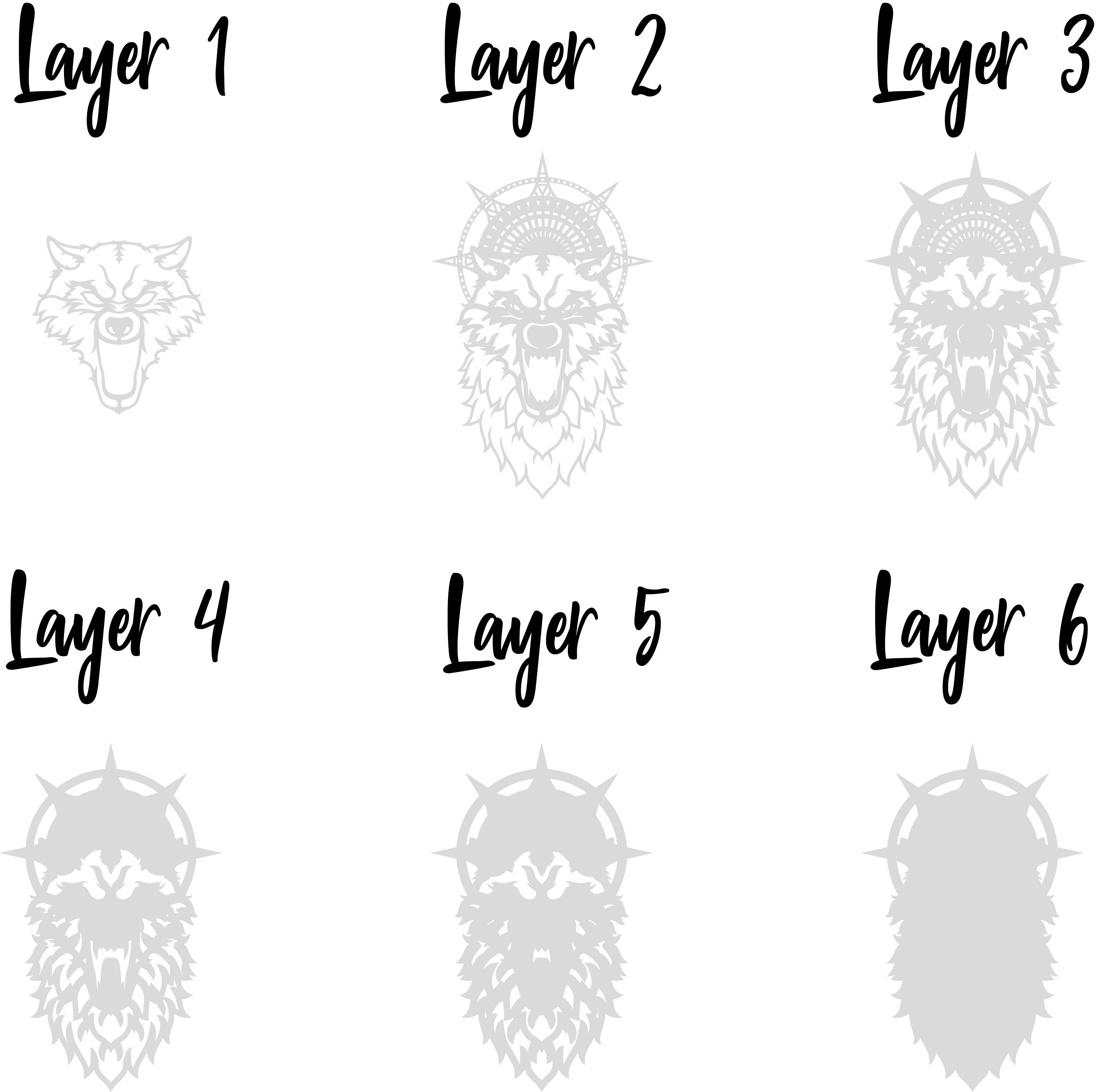 Wolf Digital File wolf svg laser cut file digital file | Etsy