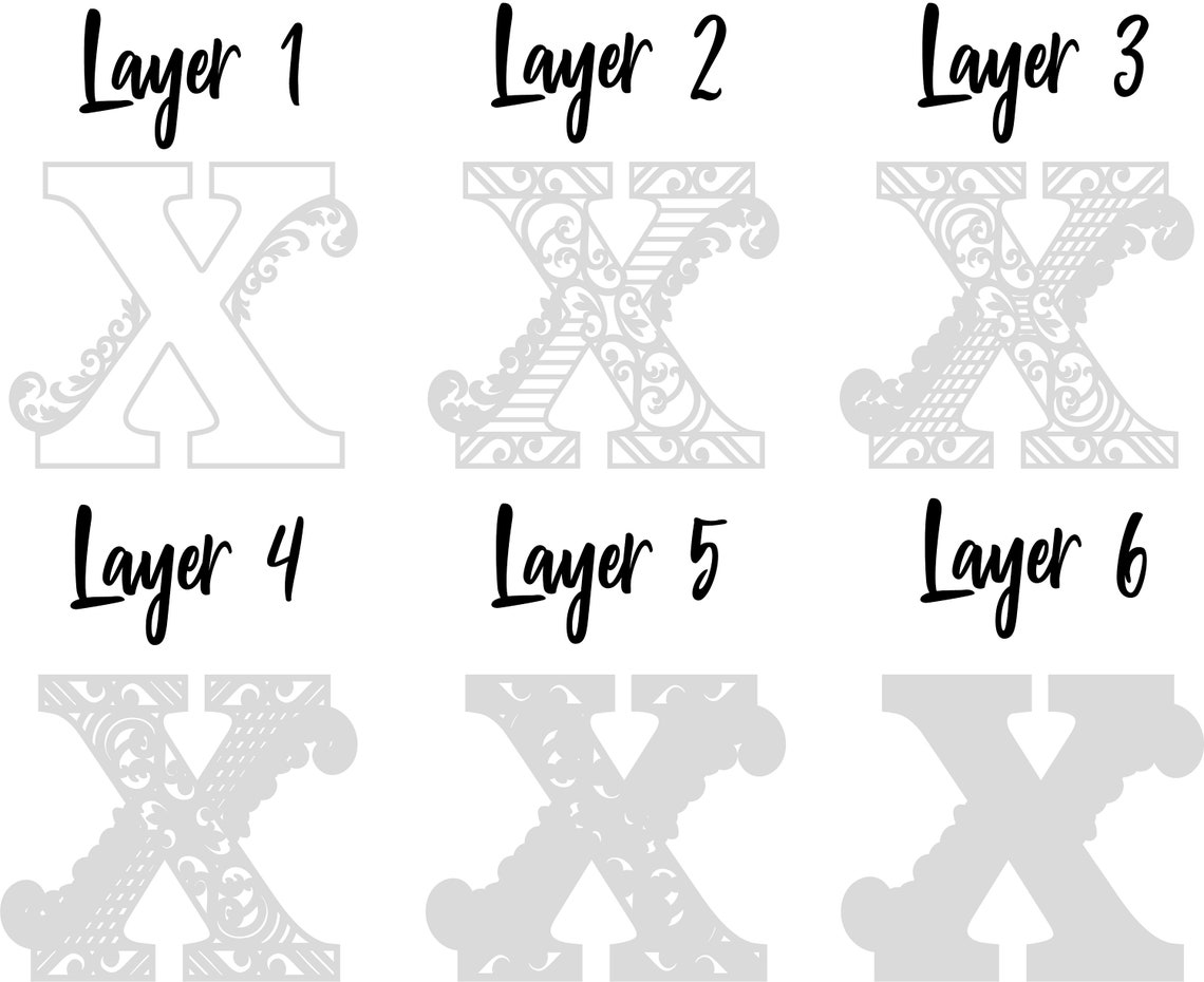 Letter X Digital File Laser Cut File Alphabet Letters Svg - Etsy