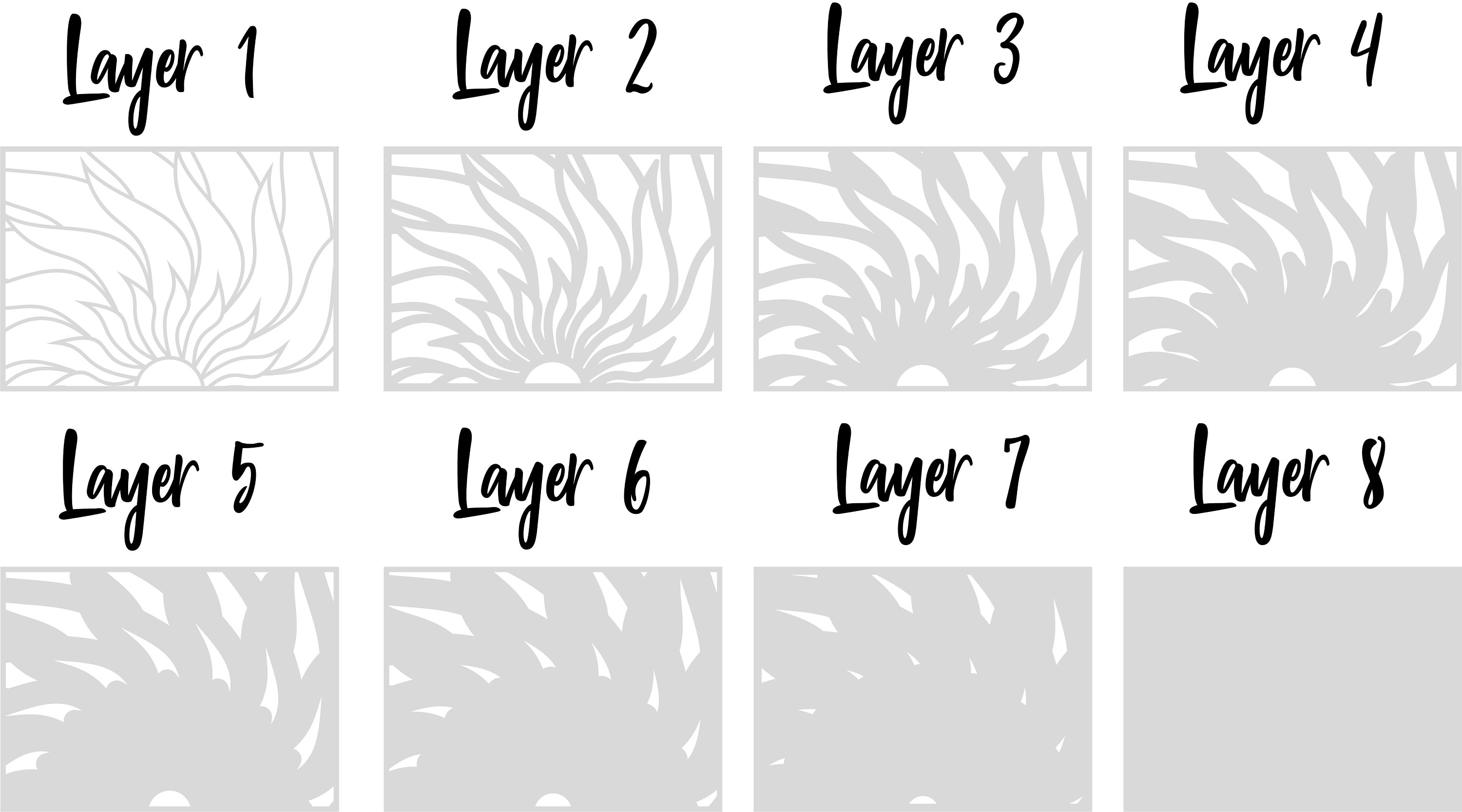 Sunrise Svg Sunset Svg Layered Sun Svg Laser Cut File - Etsy