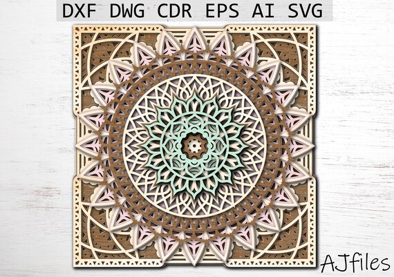 Mandala Digital File dxf files for laser SVG file digital | Etsy