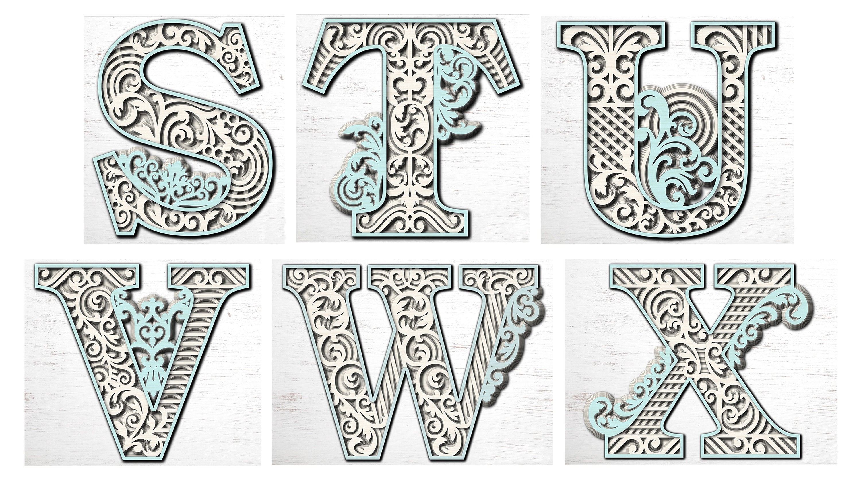 A-Z Alphabet Letters 3d Layered Letters Svg Layered - Etsy UK