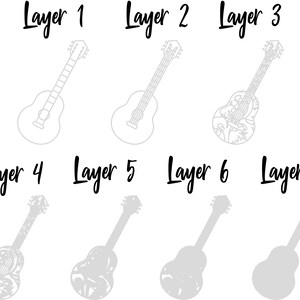 Layered Guitar Svg, Laser Cut File, Digital File Download, Acoustic ...