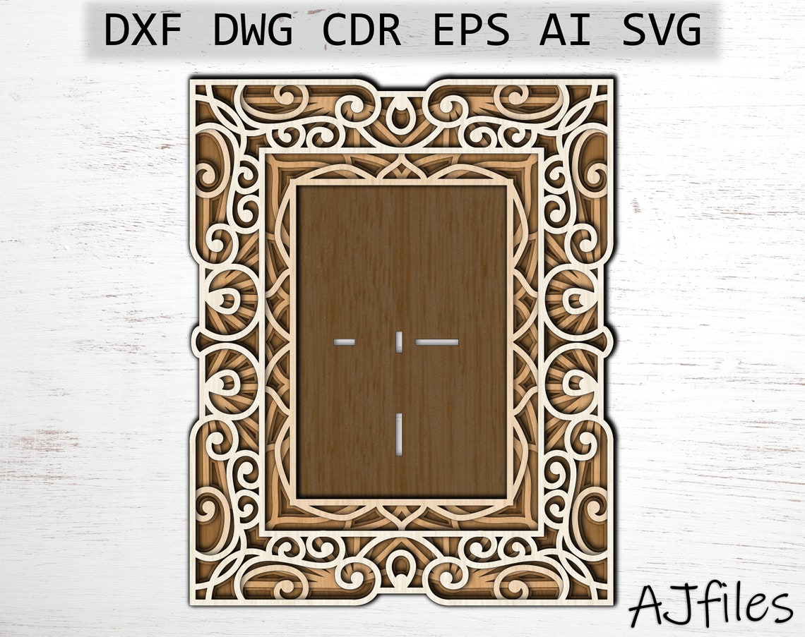 3d Photo Frame Svg Multilayer Layered Mandala Svg Laser Cut | Etsy