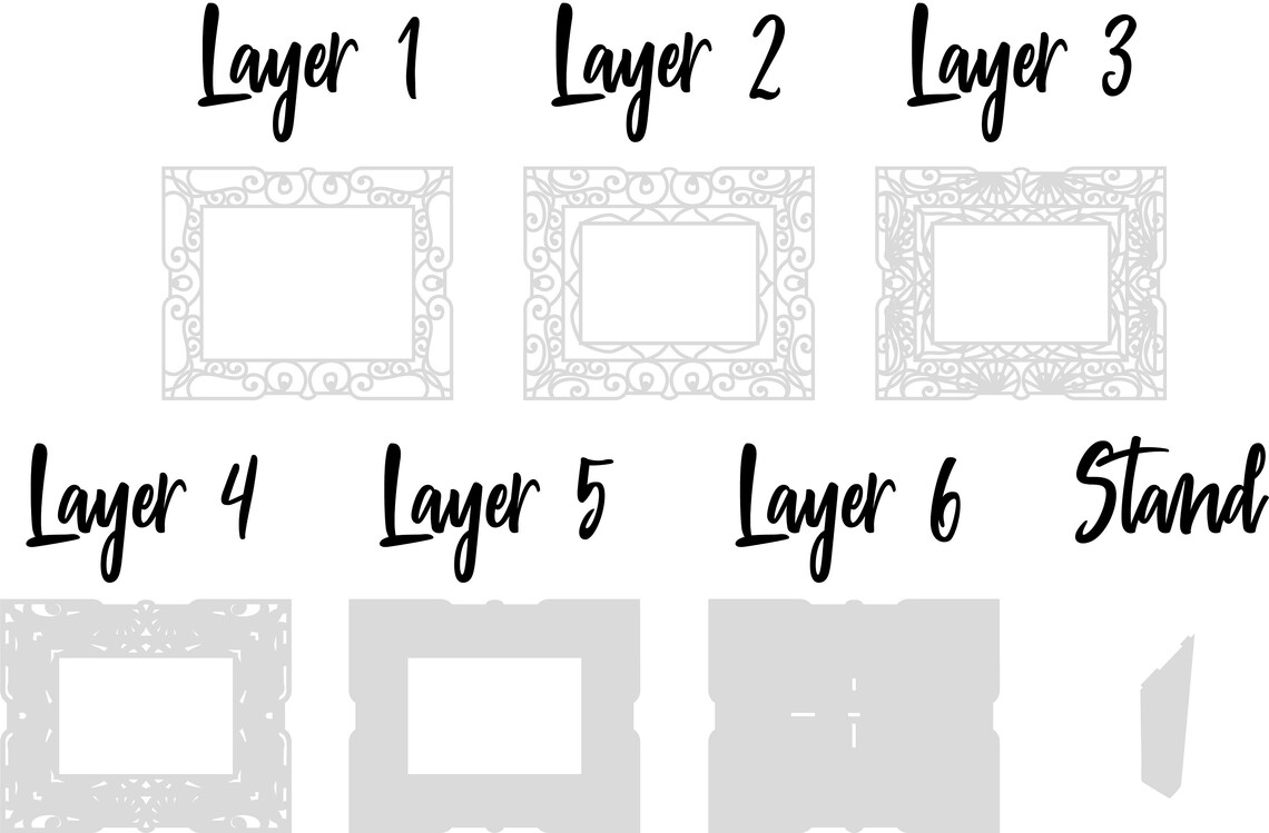 3d Photo Frame Svg Multilayer Layered Mandala Svg Laser Cut | Etsy