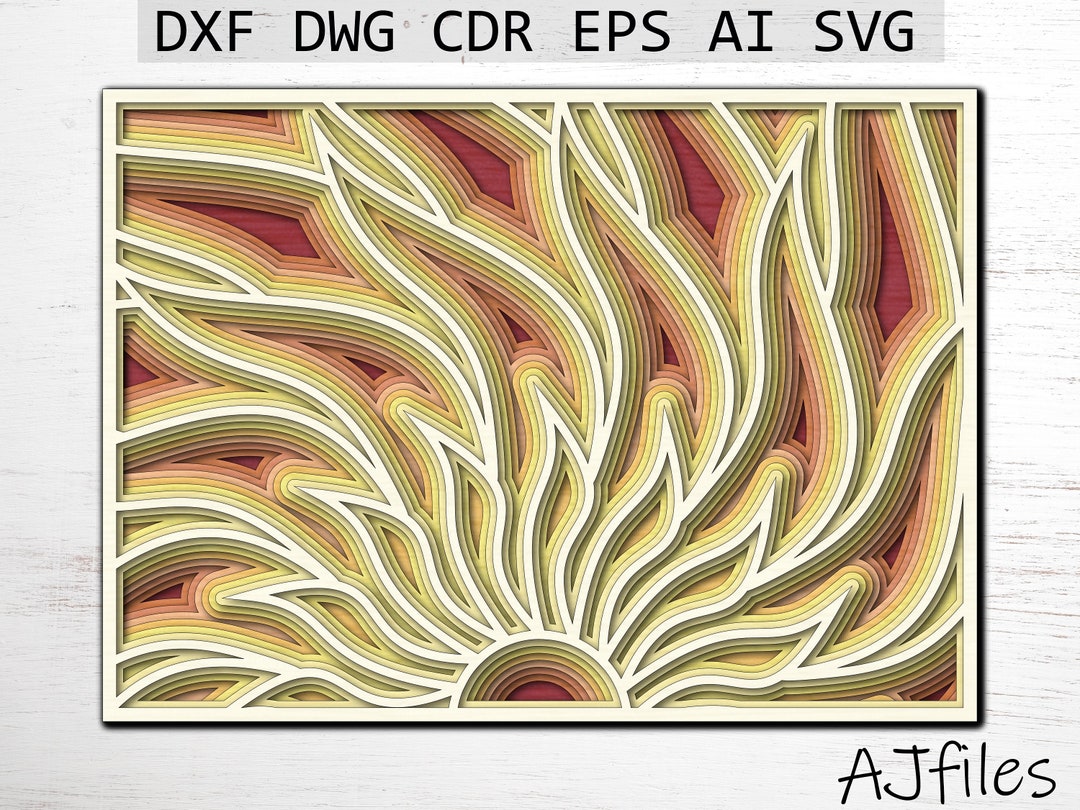 Sunrise Svg, Sunset Svg, Layered Sun Svg, Laser Cut File, Digital File ...