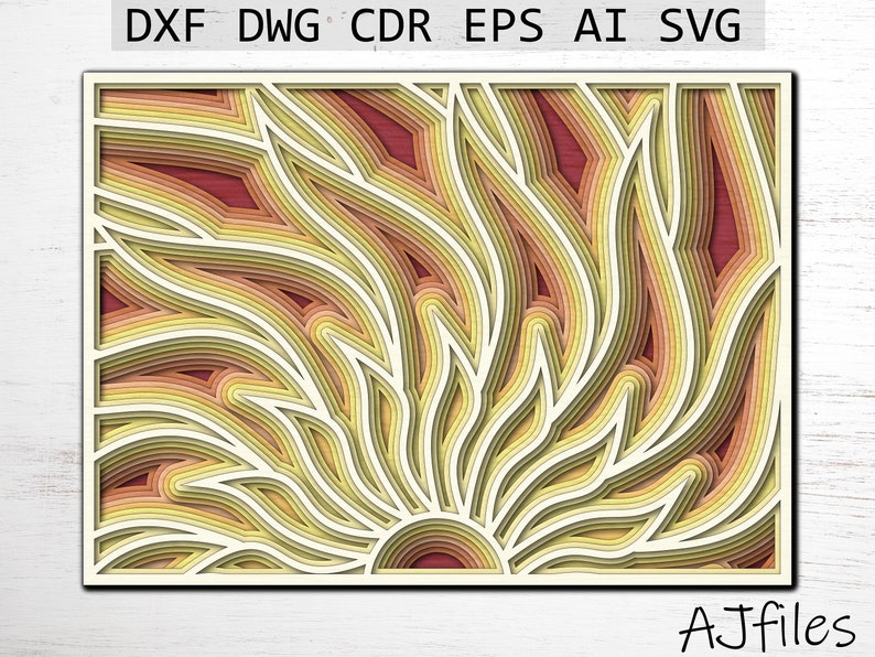 Sunrise Svg Sunset Svg Layered Sun Svg Laser Cut File | Etsy