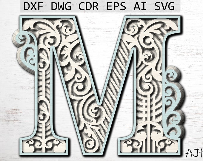 Layered Number 4, Laser Cut Mandala Number, Numbers SVG for Cricut ...