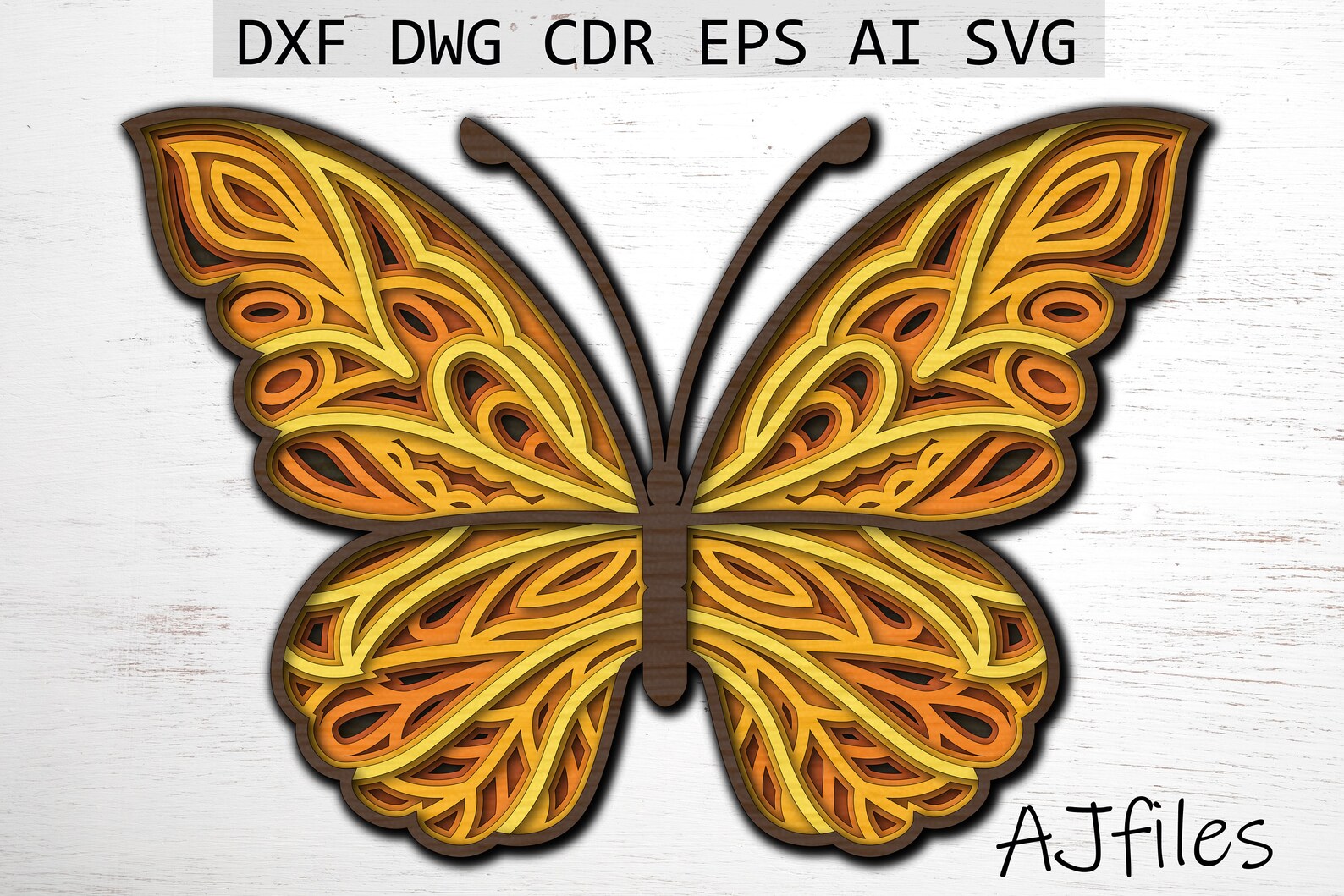 Layered Butterfly Mandala SVG: Laser Cut File (digital Download) - Etsy