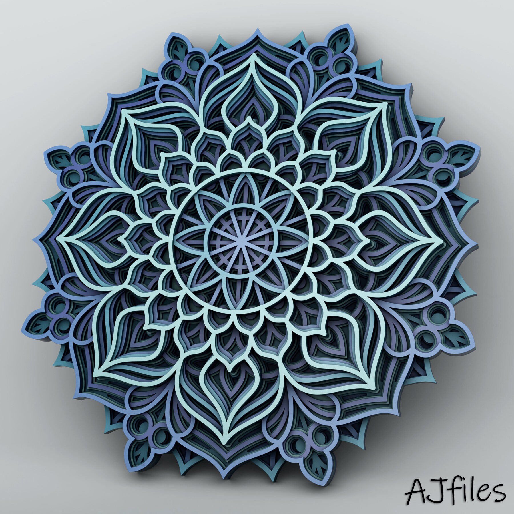 Layered Mandala SVG 3d Mandala SVG Files for Cricut Laser - Etsy