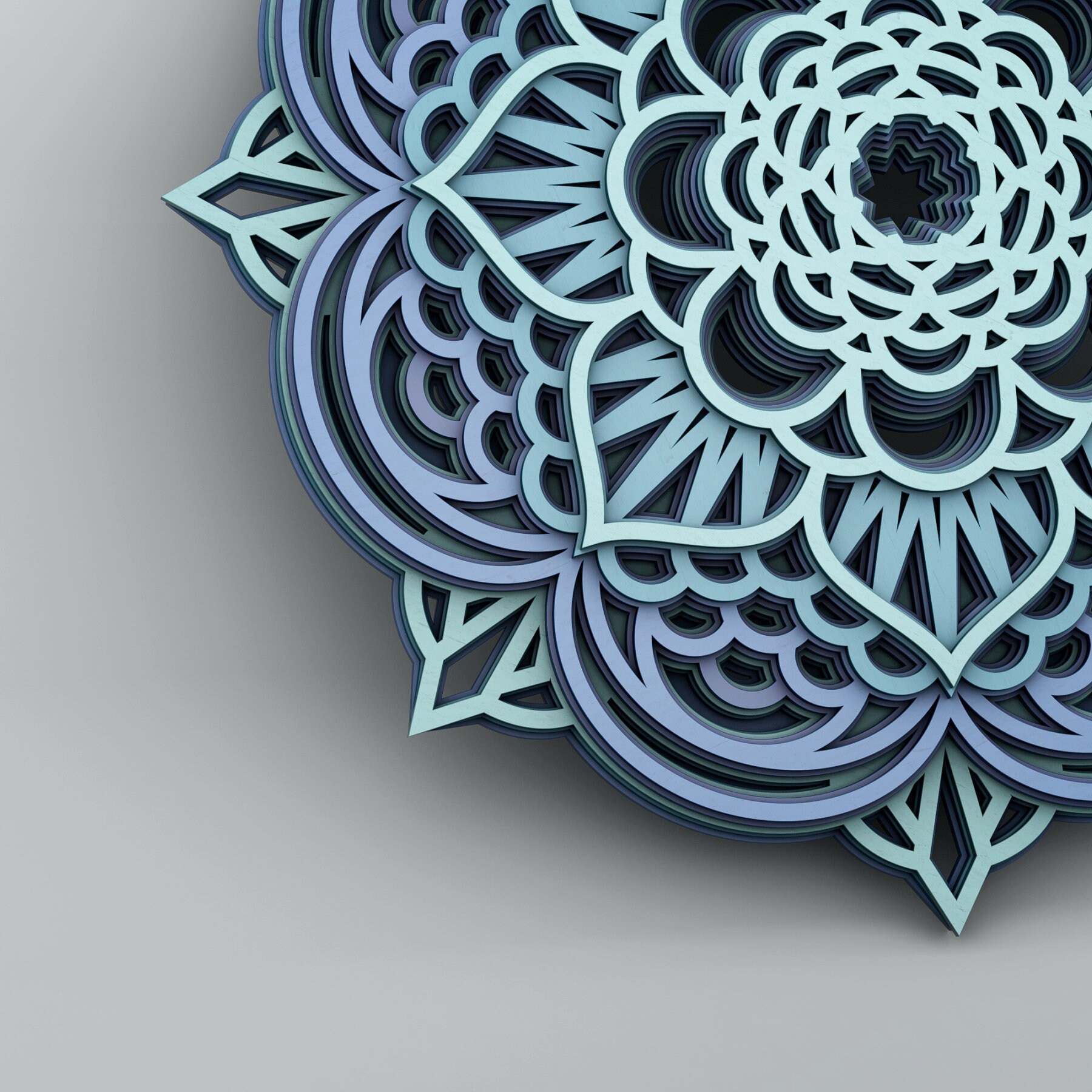 Layered Mandala svg Multilayer Mandala DXF Laser Cut DXF | Etsy