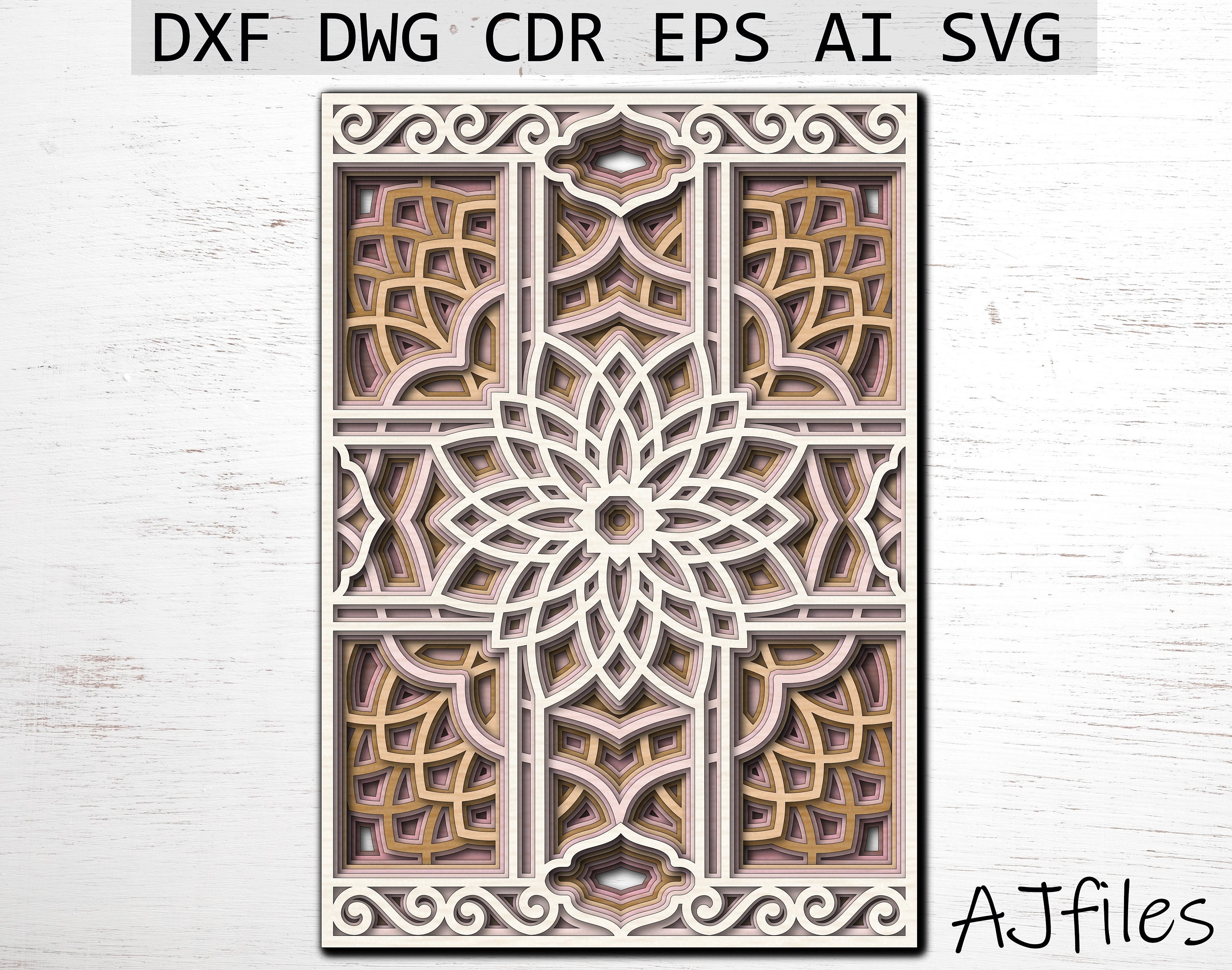 Mandala Cross Svg Layered cross Mandala File Mandala svg | Etsy