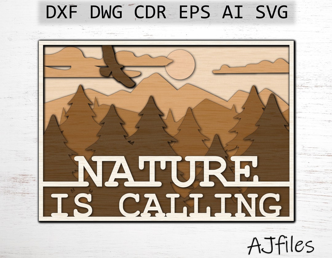 Nature is Calling SVG, Mountains Svg, Sunset Svg, Sunrise Svg, DXF ...