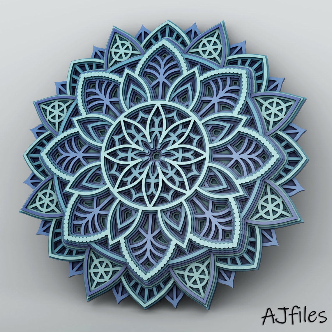 Mandala Files for Cricut Layered Mandala Svg 3d Mandala Svg - Etsy