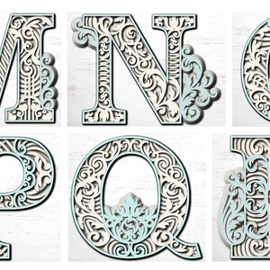 A-Z Alphabet Letters, 3d Layered Letters Svg, Layered Alphabet ...