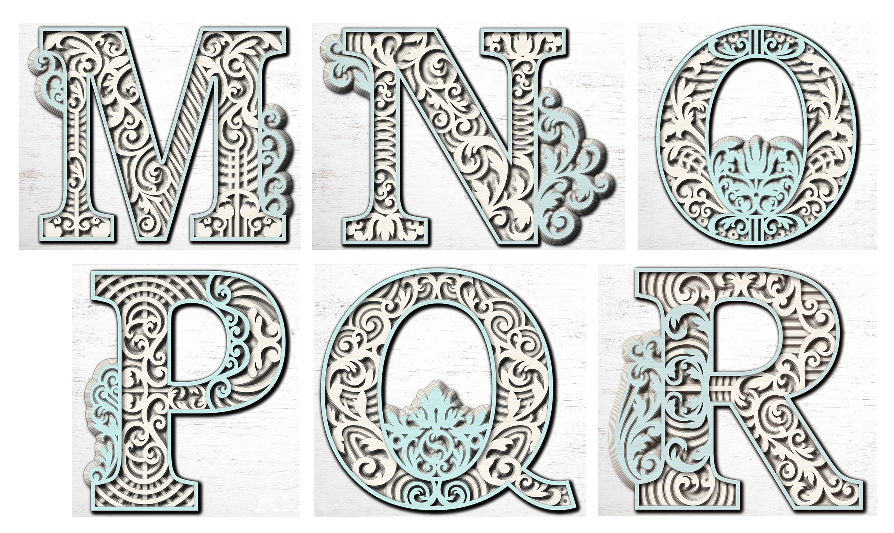 A-Z Alphabet Letters 3d Layered Letters Svg Layered | Etsy UK