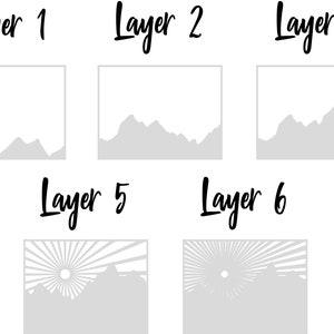 Sunset Svg, Sunrise Svg, Mountains Svg, Laser Cut File, Digital File ...