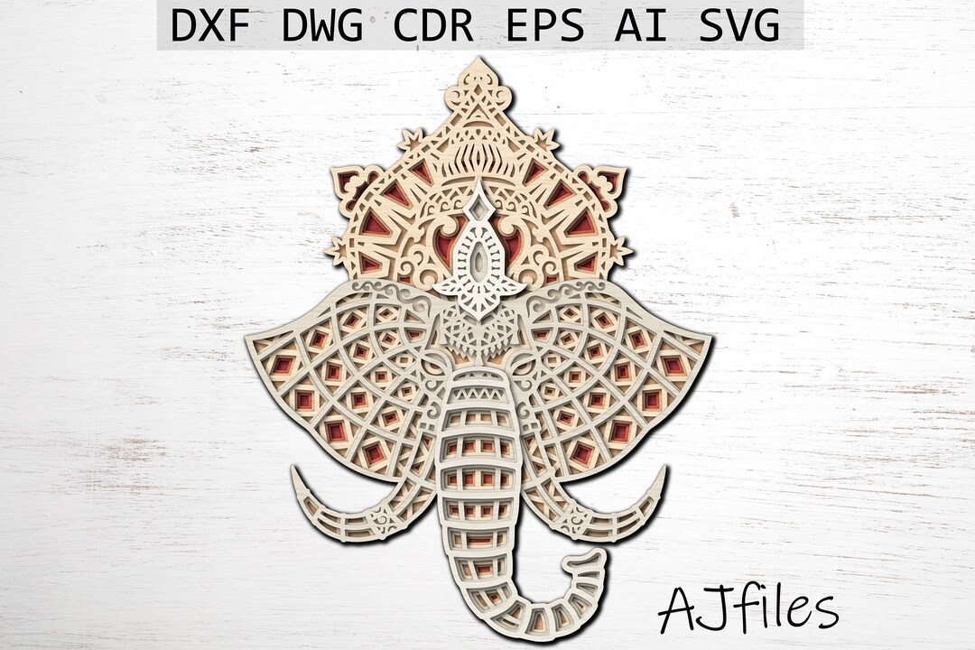 Elephant Digital File, Laser Cut File, Digital File Download, Elephant ...