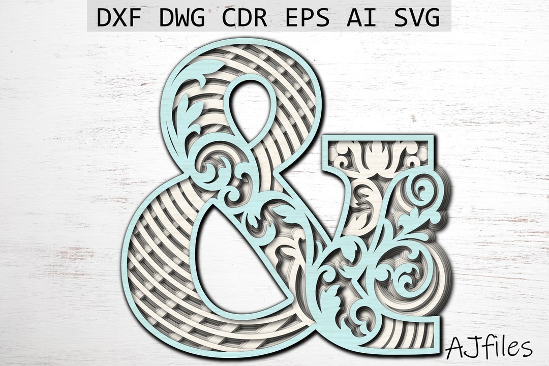Layered Ampersand SVG: Laser Cut File, 3D Letters (digital Download) - Etsy