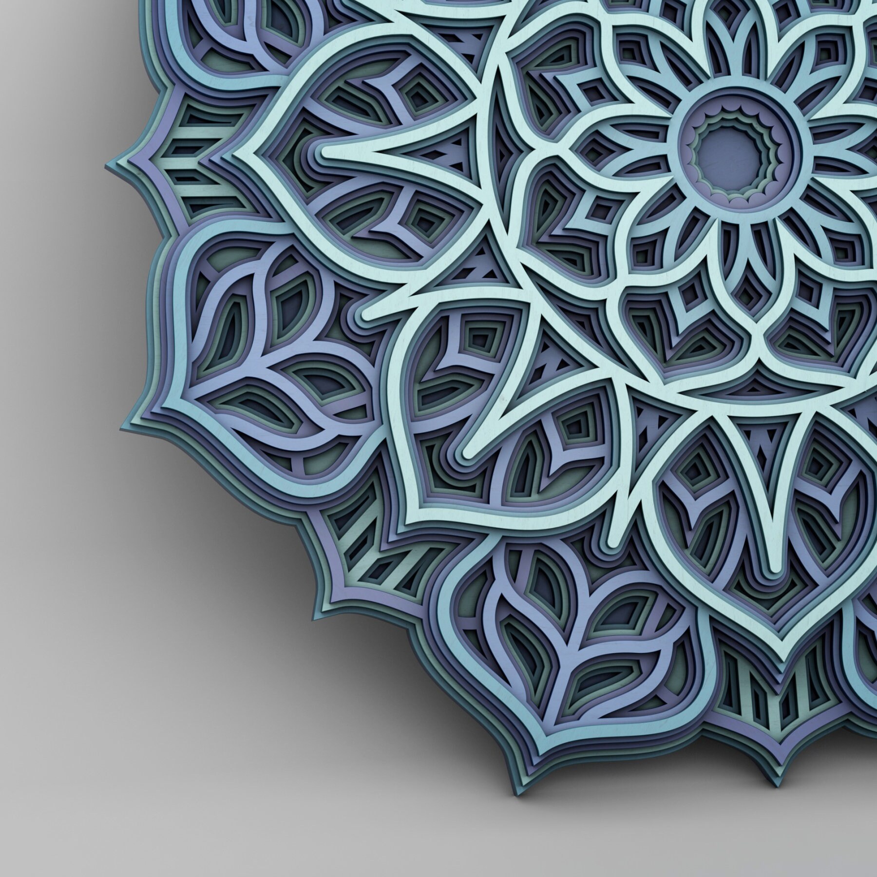 Svg Files for Cricut Layered Mandala SVG 3d Mandala SVG | Etsy